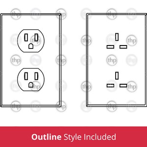 Power Outlet SVG - Outlet Cover Svg, Electrician Svg, Switch Plates Svg ...