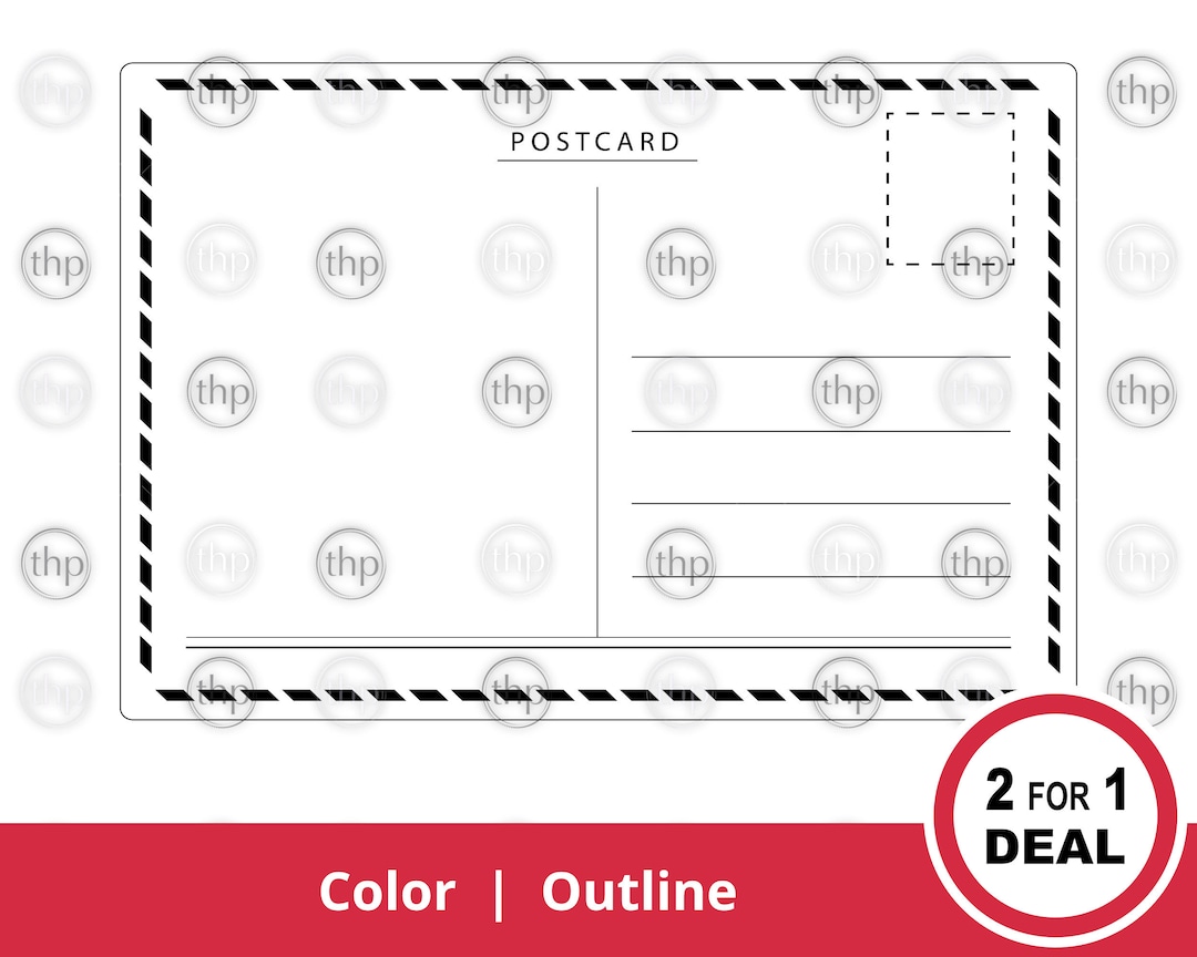 Postcard SVG EPS PNG - Post Card, Stamp, Airmail, Blank, Travel ...