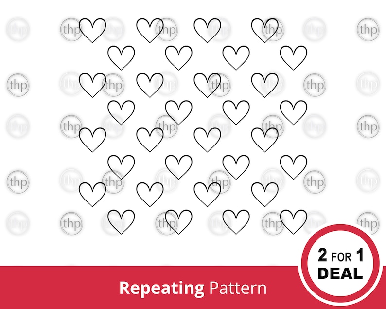 Heart Pattern SVG Repeating Pattern Hearts Background Svg - Etsy