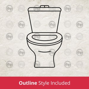 Toilet SVG - Bathroom Svg, Restroom Svg, Potty Svg, Toilet Bowl Svg ...