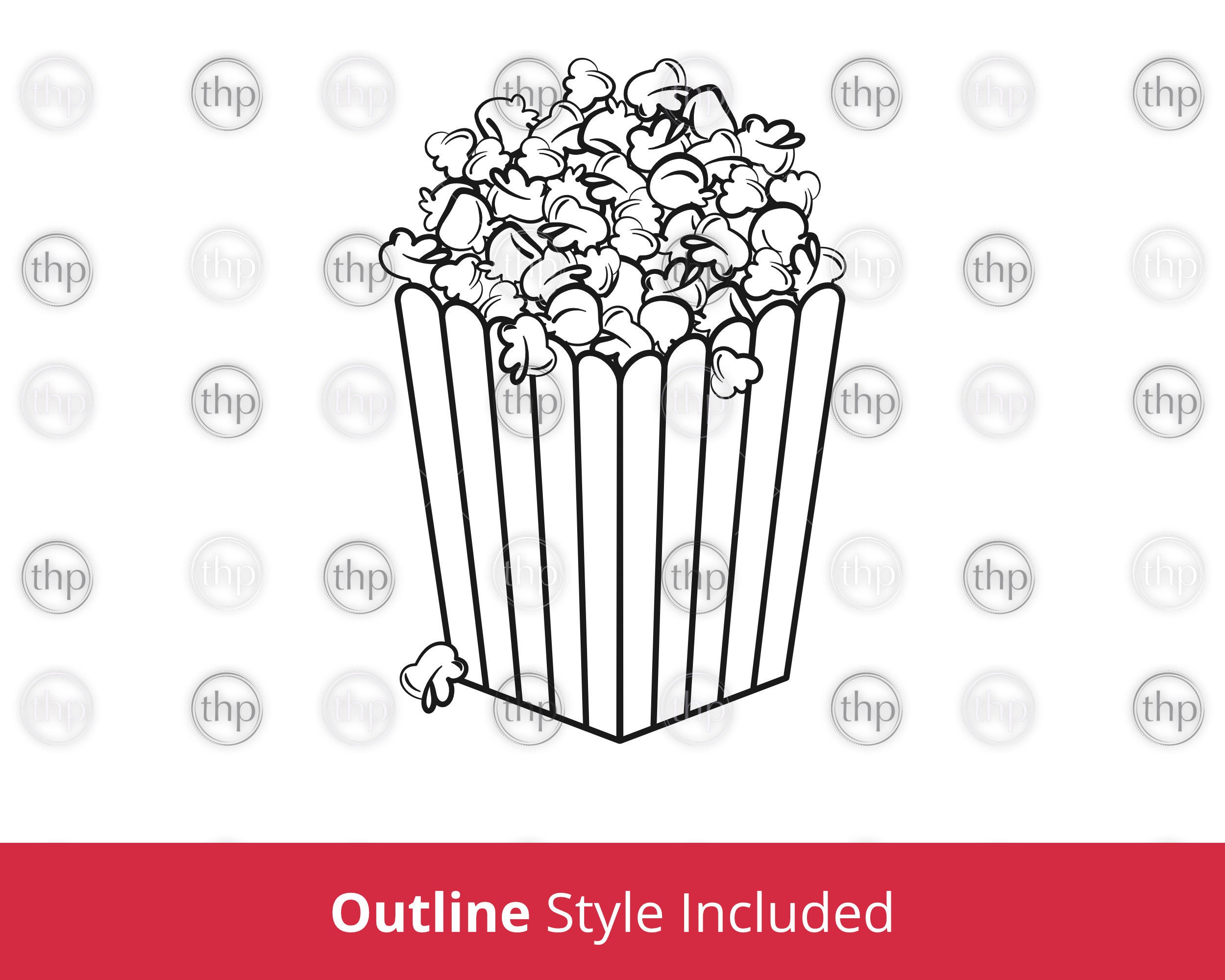 Popcorn SVG Popcorn Box Svg Movie Theatre Popcorn Svg Fast - Etsy