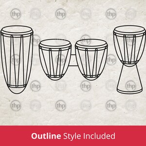 Bongo Drums SVG - African Drums Svg, Drums Svg, Djembe Drum Svg ...