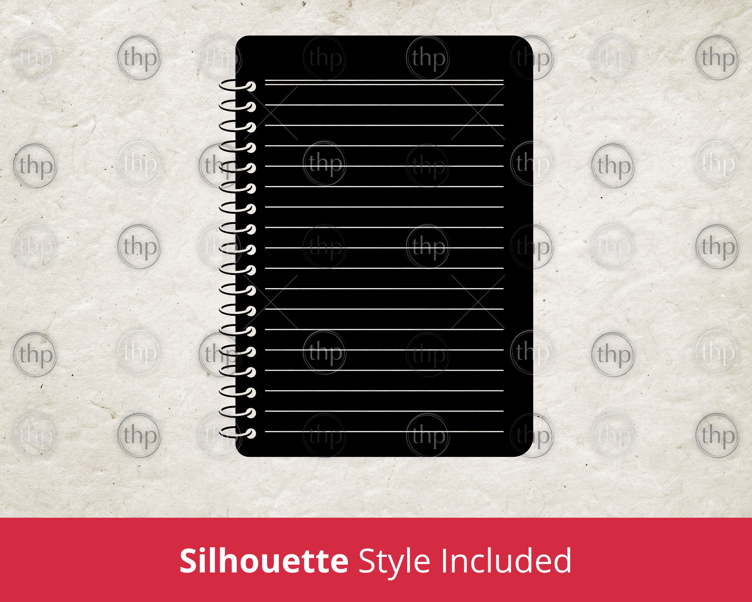 Notebook SVG Spiral Notebook Svg Notepad Svg Lined Paper - Etsy