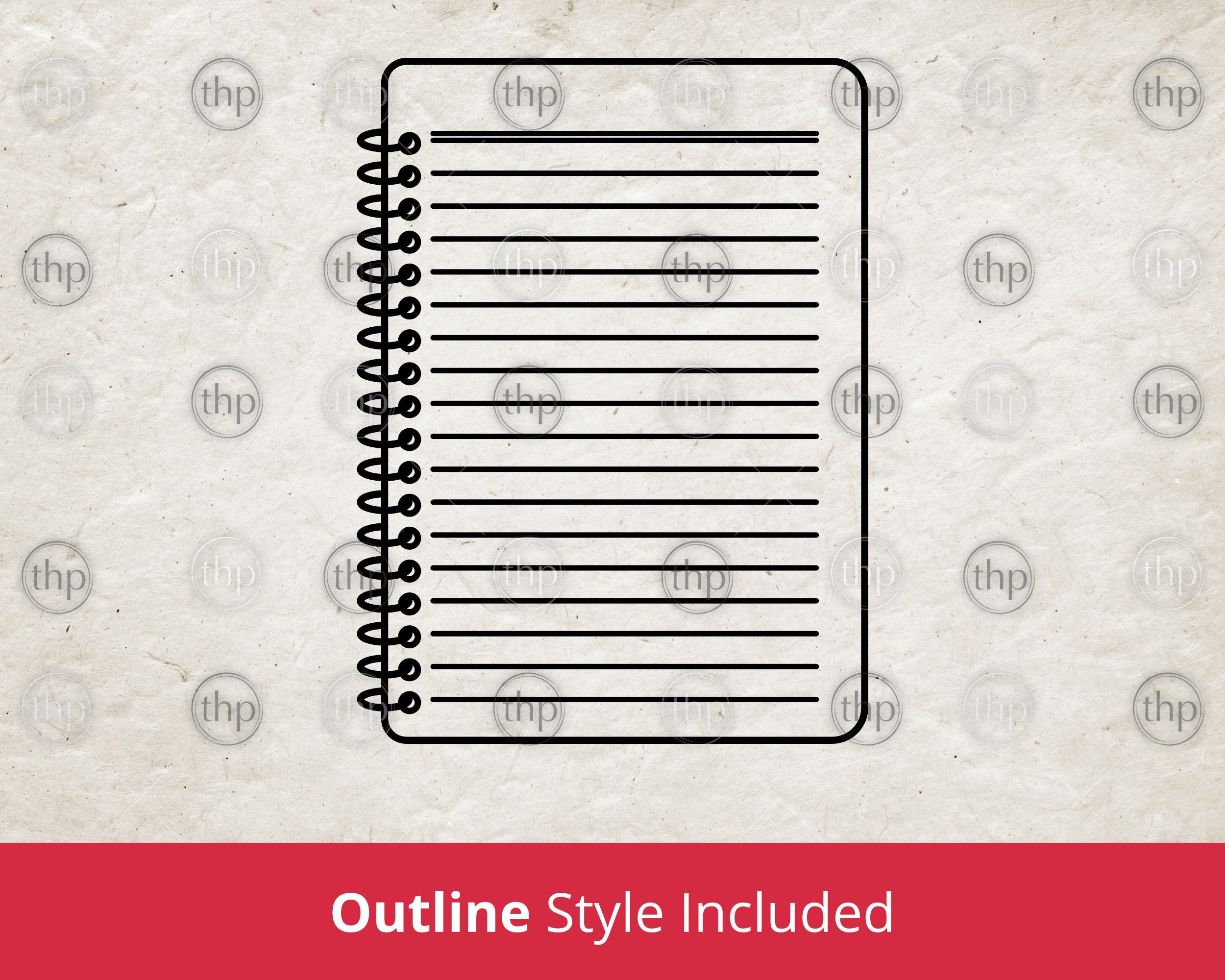 Notebook SVG Spiral Notebook Svg Notepad Svg Lined Paper - Etsy