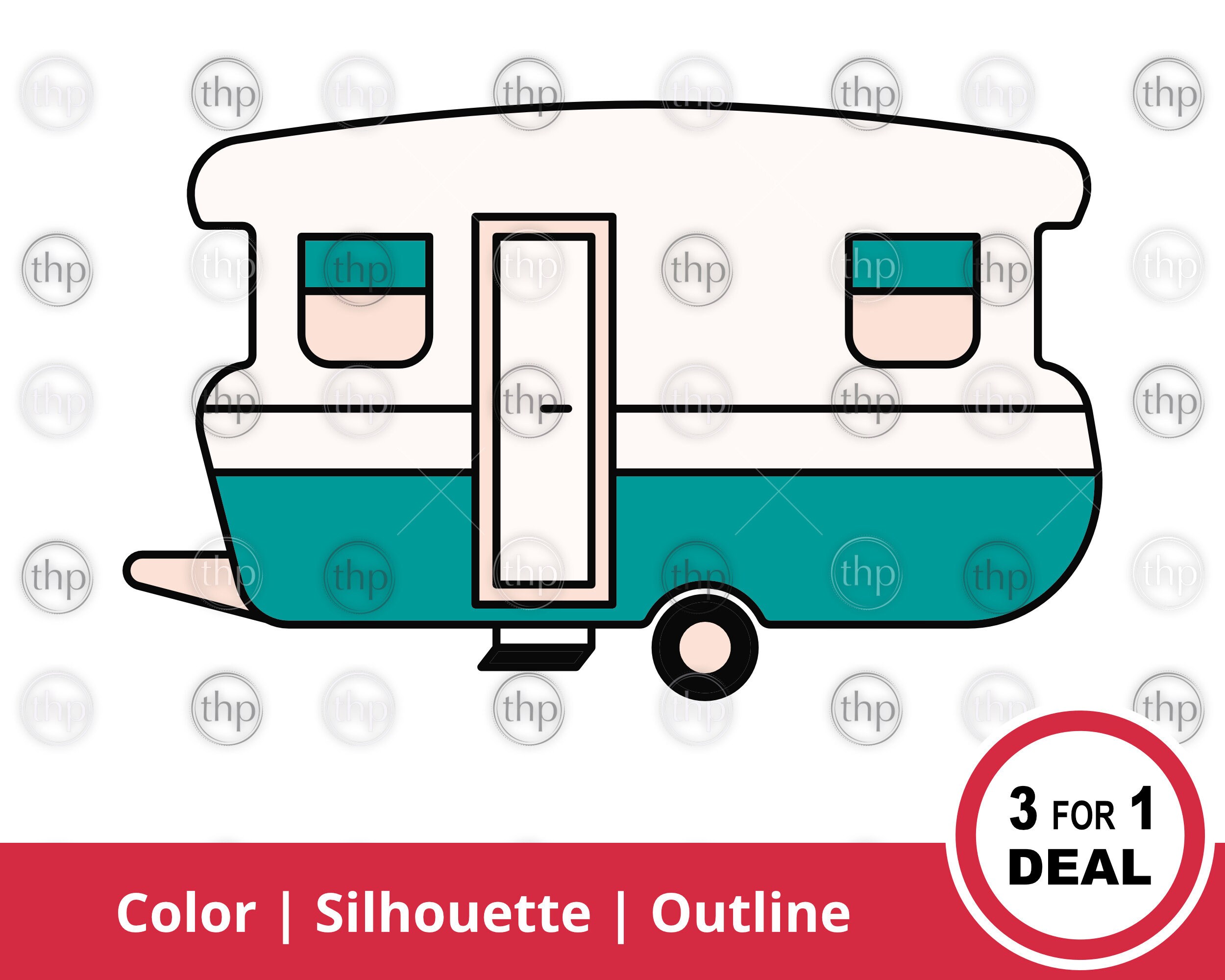 Caravan SVG Camper Svg Trailer Svg Rv Svg Road Trip Svg | Etsy