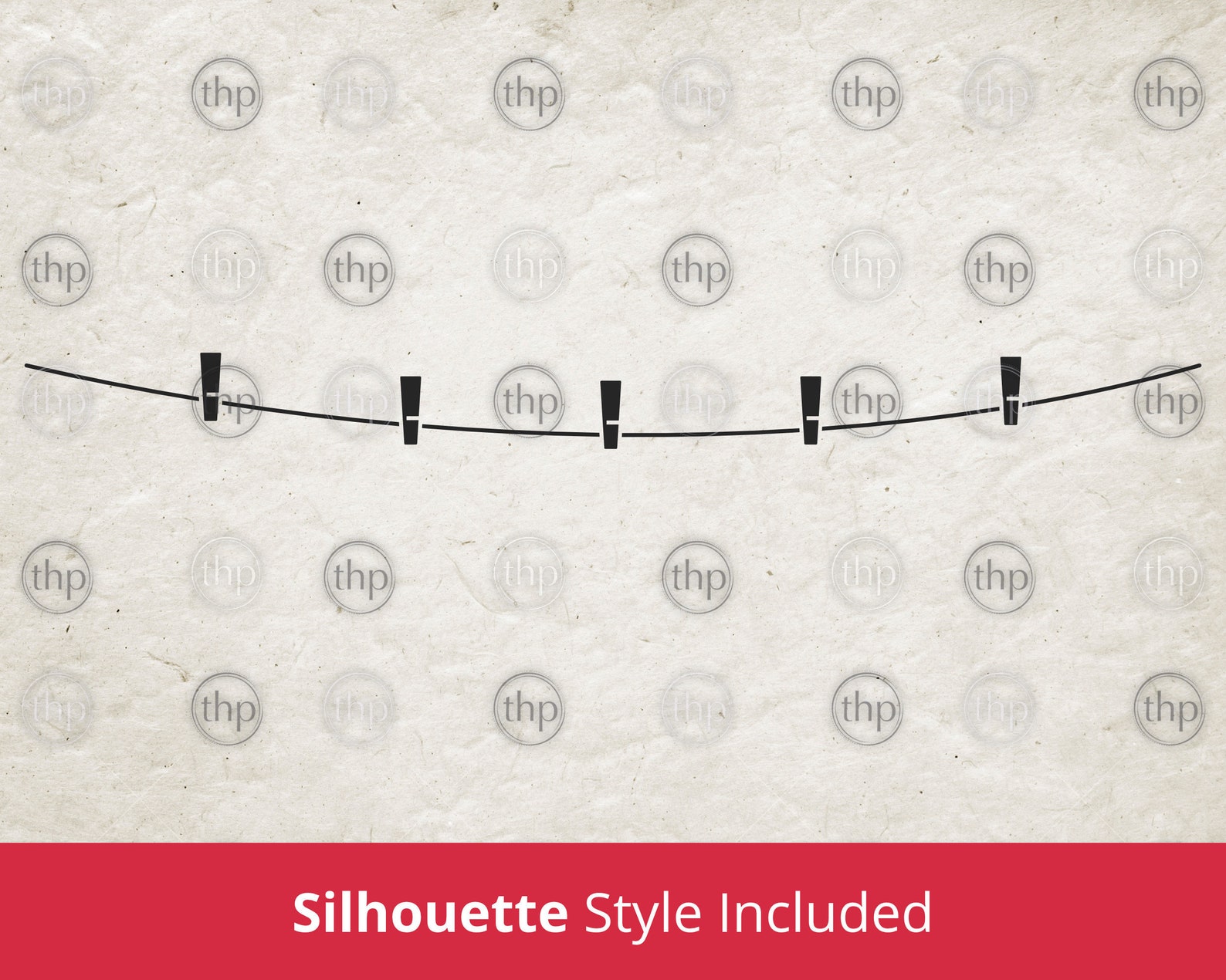 Clothesline With Clothespins SVG: Wooden Laundry Pegs Cut Files EPS PNG ...