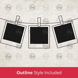 Instant Film SVG - Polaroid Film Svg, Photos Svg, Garland Svg, Retro ...