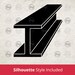 Steel Beam SVG Steel Svg, Steel Beam Outline Svg, Steel Worker Svg ...