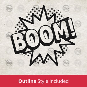 Boom SVG - Explosion Svg, Bomb Svg, Comic Book Svg, Superhero Svg ...