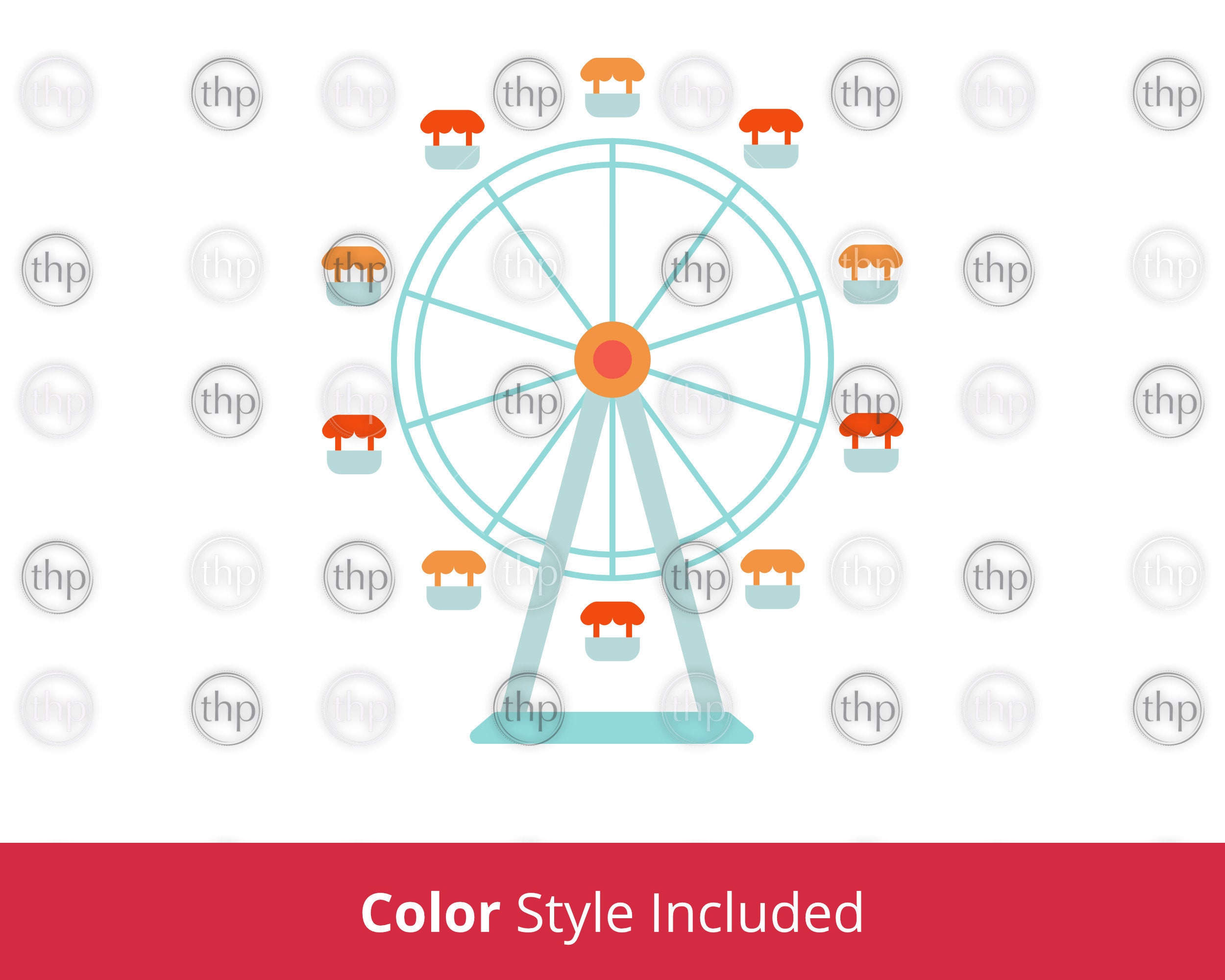 Ferris Wheel SVG EPS PNG Joy Ride Funfair Fun Outdoor - Etsy Hong Kong