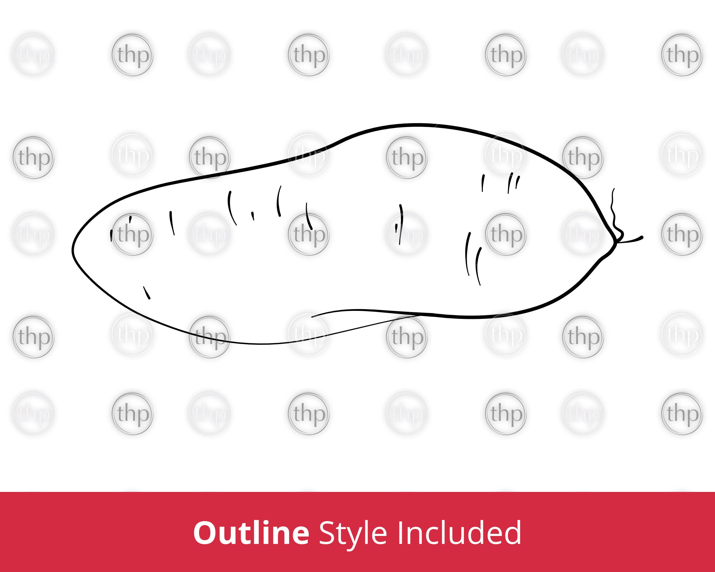 Sweet Potato SVG Sweet Potato Outline Svg Sweet Potato - Etsy