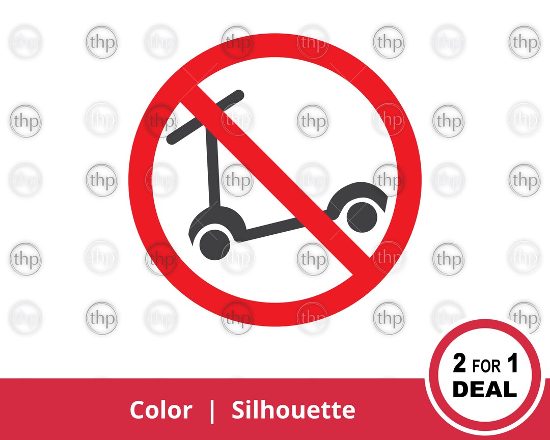 No Scooters SVG - No Kick Scooter Svg, Scooters Banned Svg, No Scooters ...