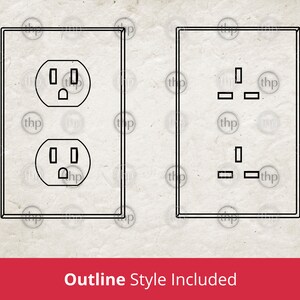 Power Outlet SVG - Outlet Cover Svg, Electrician Svg, Switch Plates Svg ...