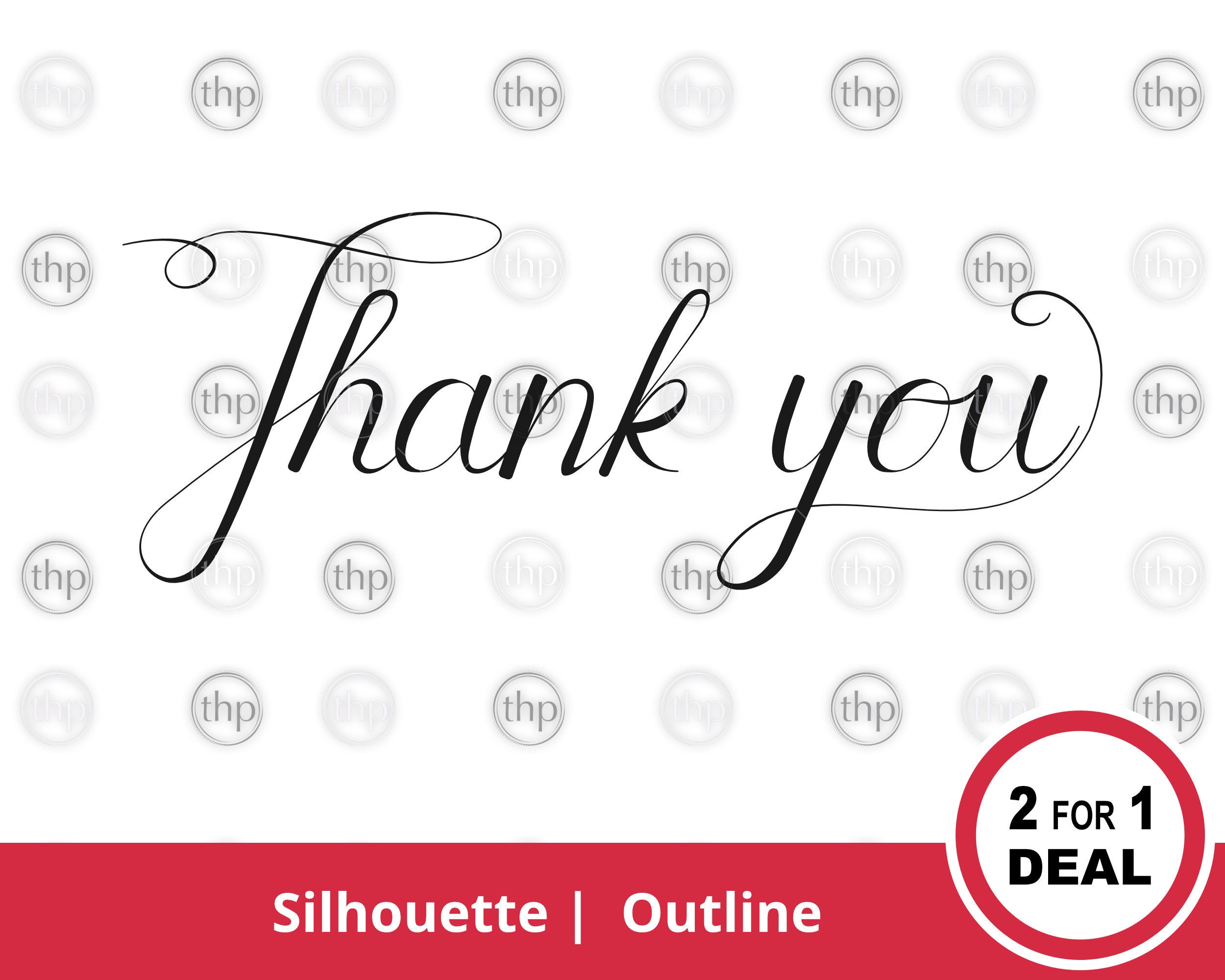 Thank You SVG Thanks Svg Thank You Outline Svg Thank You - Etsy