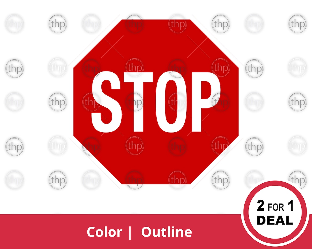 Stop Here Sign SVG EPS PNG - Stop Symbol, Traffic Sign, Transport ...