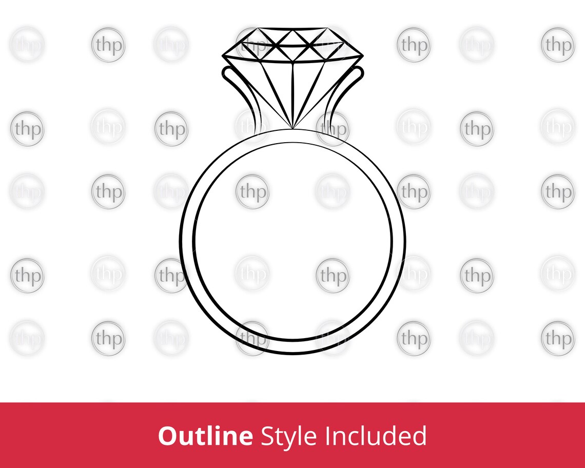 Engagement Ring SVG Wedding Ring Svg Diamond Ring Svg | Etsy