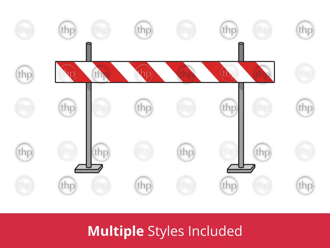 Roadblock SVG: Dead End Road Barricade Sign Cut Files PNG & DXF ...