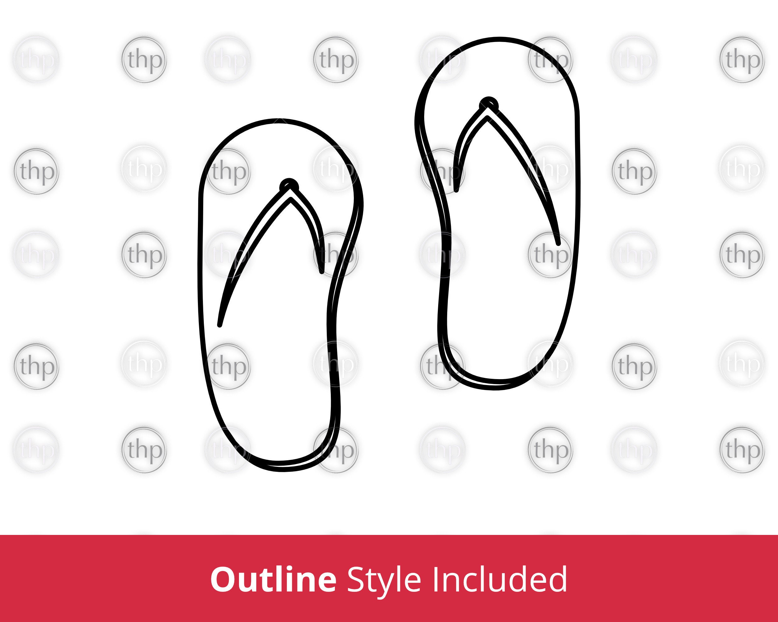 Flip Flops SVG Sandals Svg Thongs Svg Beach Svg Vacation | Etsy