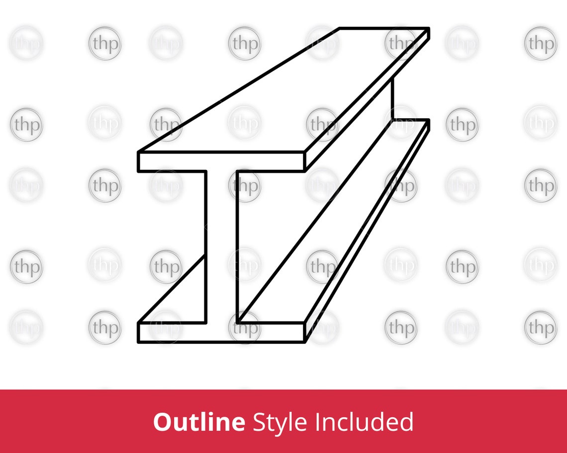 Steel Beam SVG Steel Svg Steel Beam Outline Svg Steel - Etsy India