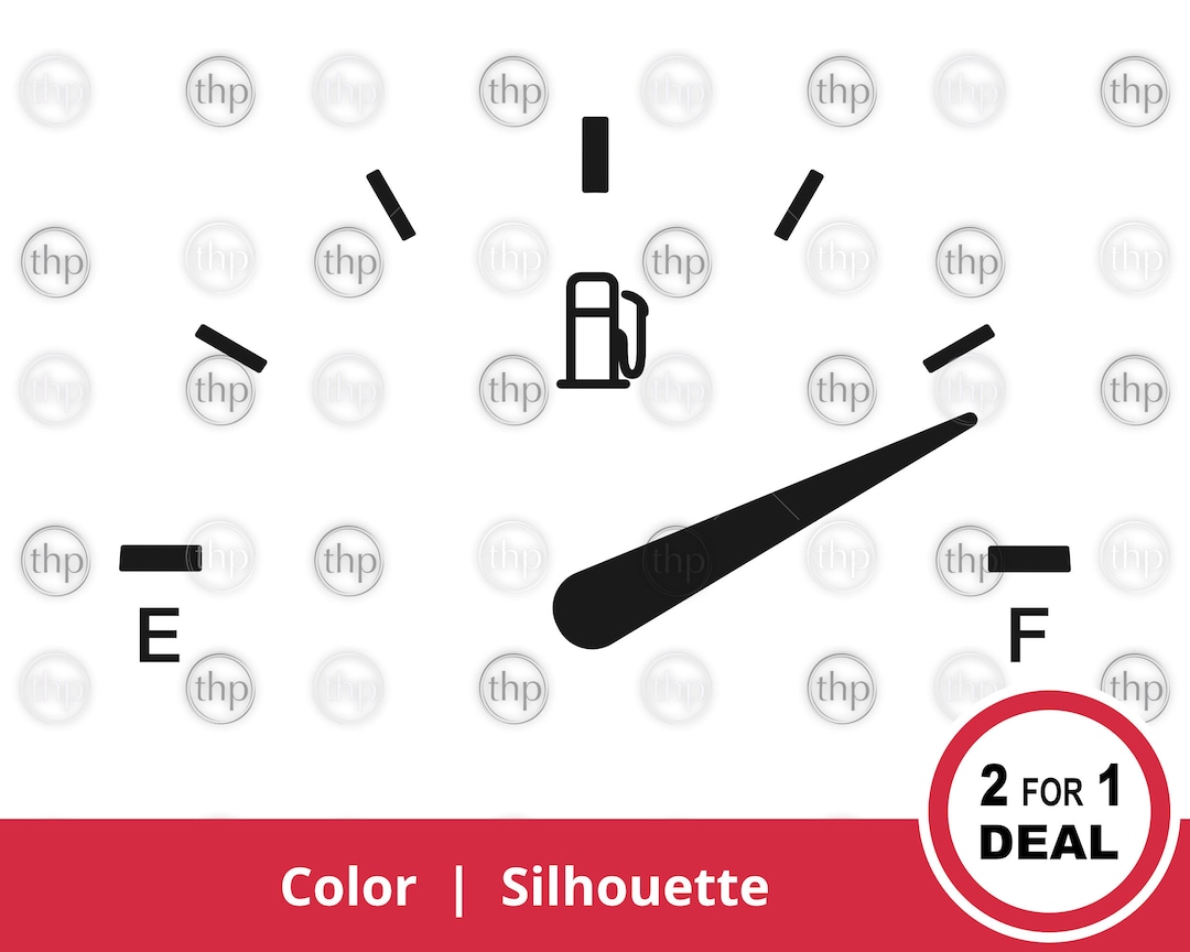 Fuel Gauge SVG - Gas Gauge Svg, Empty Svg, Full Tank Svg, Fuel Tank Svg ...