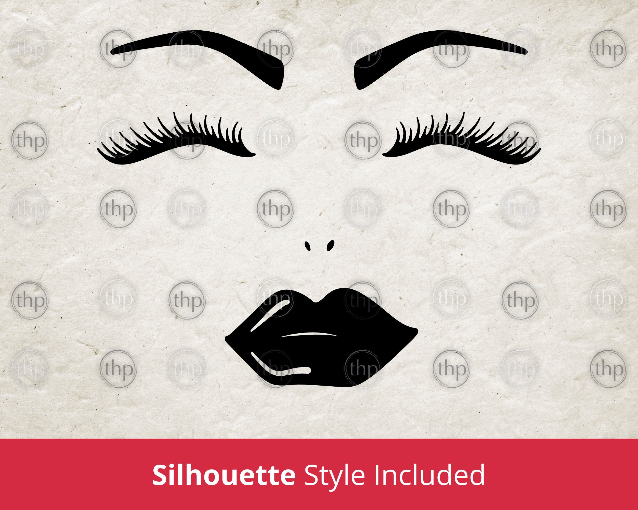 Woman's Face SVG Lips Svg Eyelashes Svg Eyebrows Svg - Etsy Canada