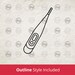 Thermometer SVG - Temperature Svg, Thermometer Outline Svg, Hot Svg ...