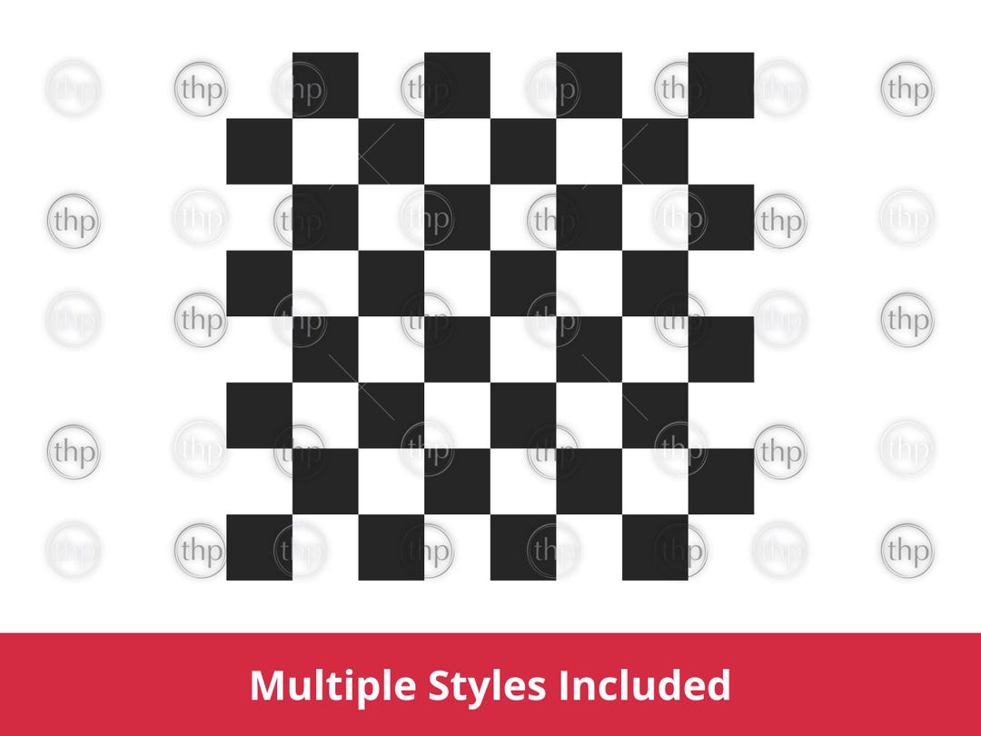 Checkered Grid Squares SVG PNG DXF - Seamless Repeating Pattern ...