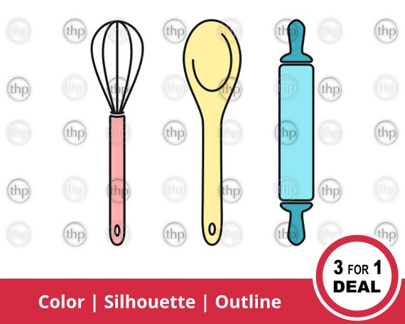 Baking SVG Baking Utensils Svg Kitchen Svg Rolling Pin - Etsy