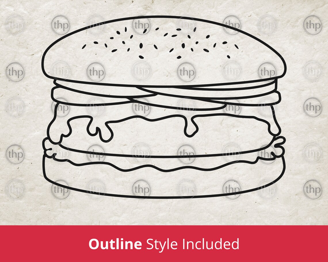 Cheeseburger SVG Hamburger Svg Burger Svg Fast Food Svg | Etsy