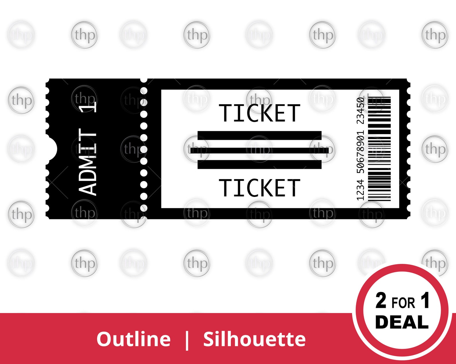 Concert Ticket SVG - Ticket Svg, Movie Ticket Svg, Cinema Ticket Svg ...
