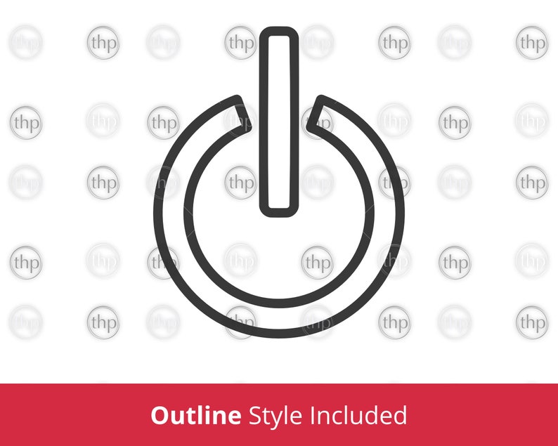 Power Button SVG Power Svg Power Icon Outline Svg on Svg - Etsy