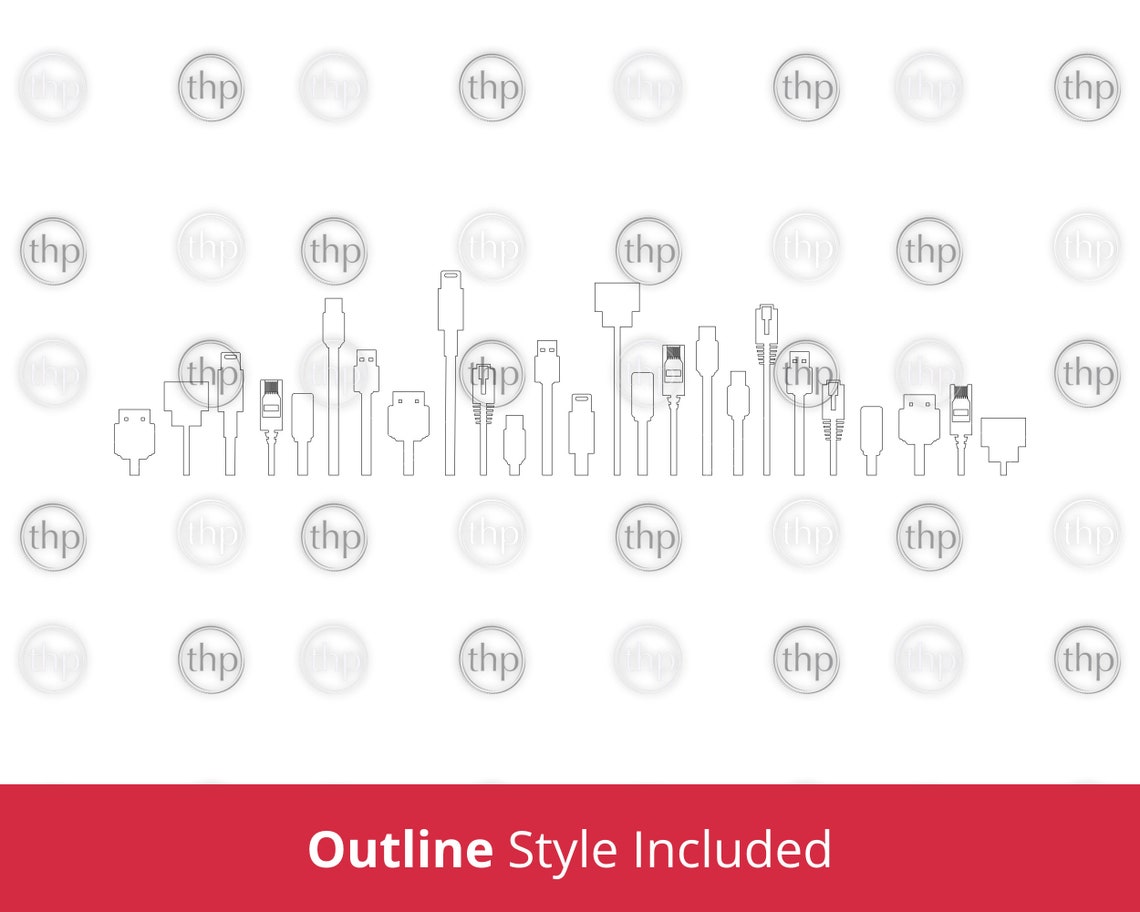 Technology SVG Computer Svg Cables Svg Usb Cord Svg Hdmi - Etsy