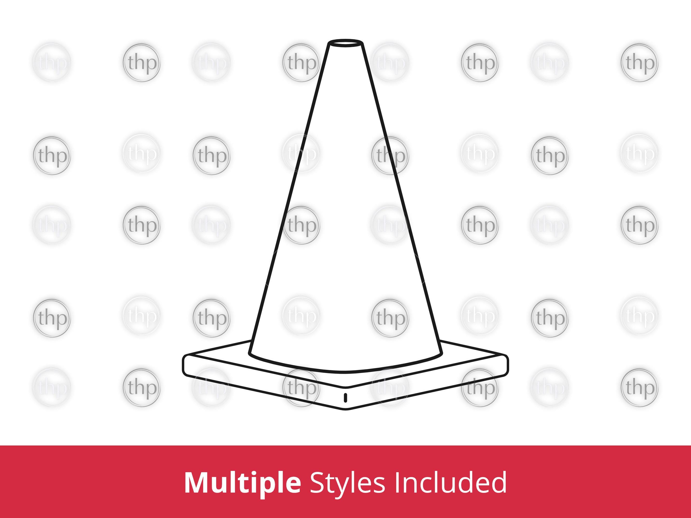 Traffic Cone SVG: Witches Hat, Road Sign Safety Cut Files PNG DXF ...