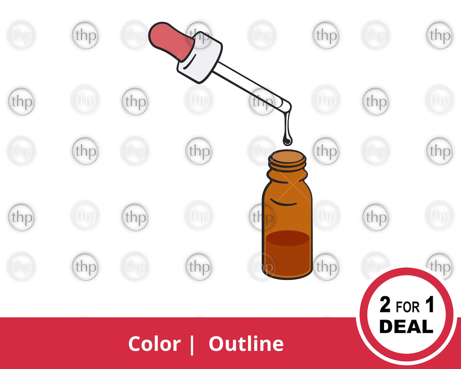 Amber Glass Dropper Bottle SVG: Essential Oil Eye Drop Clipart EPS PNG ...