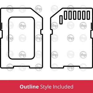 SD Card SVG - Memory Card Svg, Digital Camera Svg, Sd Card Outline Svg ...