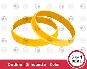 Floral Wedding Rings SVG Floral Wedding Rings Cut File - Etsy