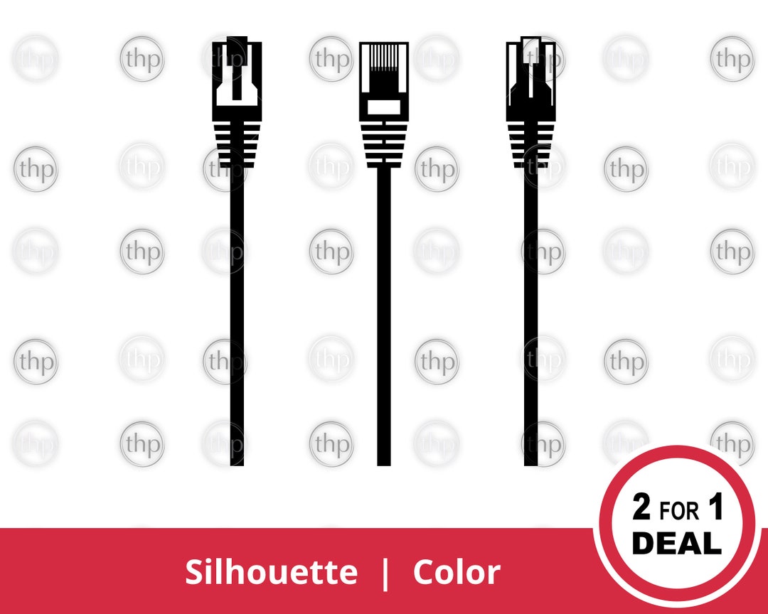 Internet SVG - Ethernet Svg, Network Svg, Cables Silhouette Svg, Wired ...