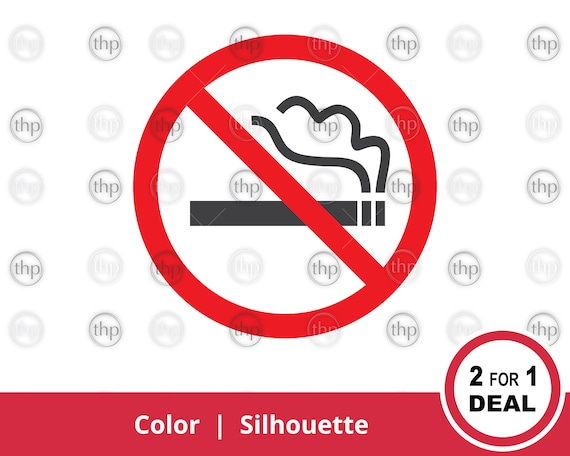No Smoking SVG No Smoking Sign Svg Smoking Banned Clipart | Etsy