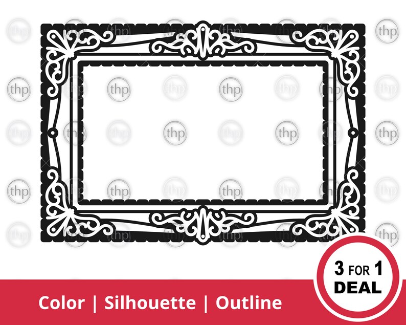 Photo Frame SVG Picture Frame Svg Fancy Photo Frames Svg - Etsy