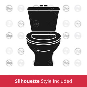Toilet SVG - Bathroom Svg, Restroom Svg, Potty Svg, Toilet Bowl Svg ...