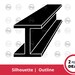 Steel Beam SVG Steel Svg, Steel Beam Outline Svg, Steel Worker Svg ...