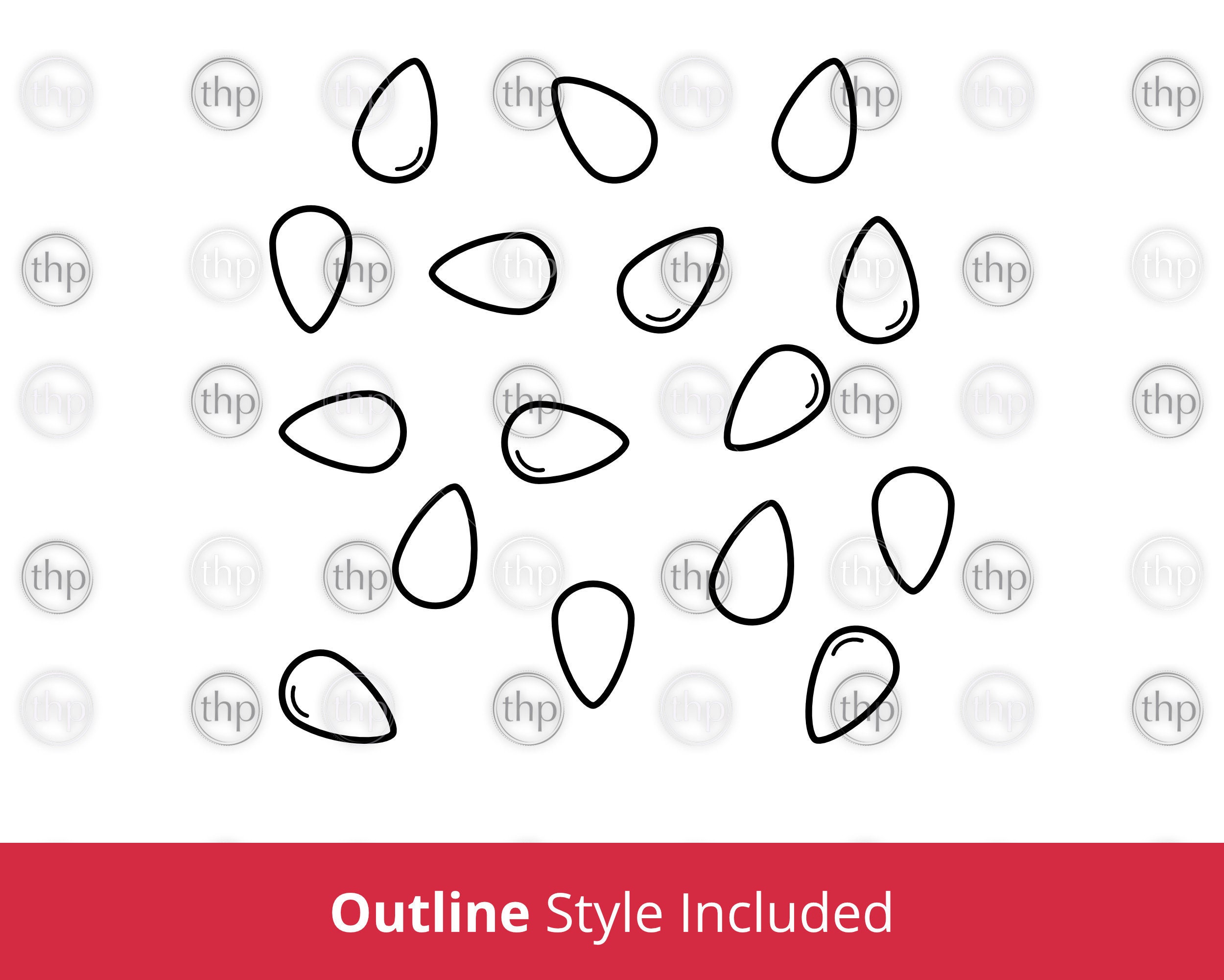 Watermelon Seeds SVG Pattern Svg Seeds Background Svg | Etsy