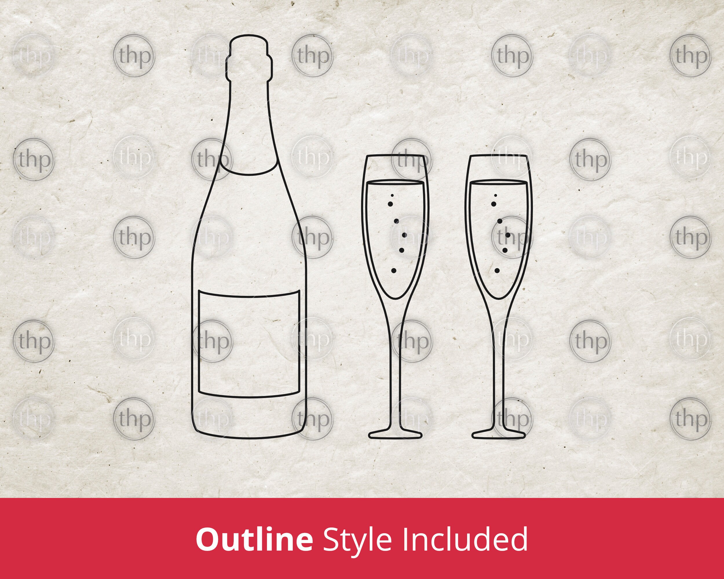 Champagne SVG Champagne Glasses Svg Sparkling Wine Svg | Etsy Canada