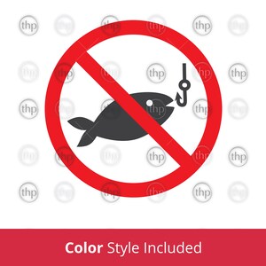 No Fishing SVG - Fishing Banned Svg, No Fishing Sign Svg, Fishing ...