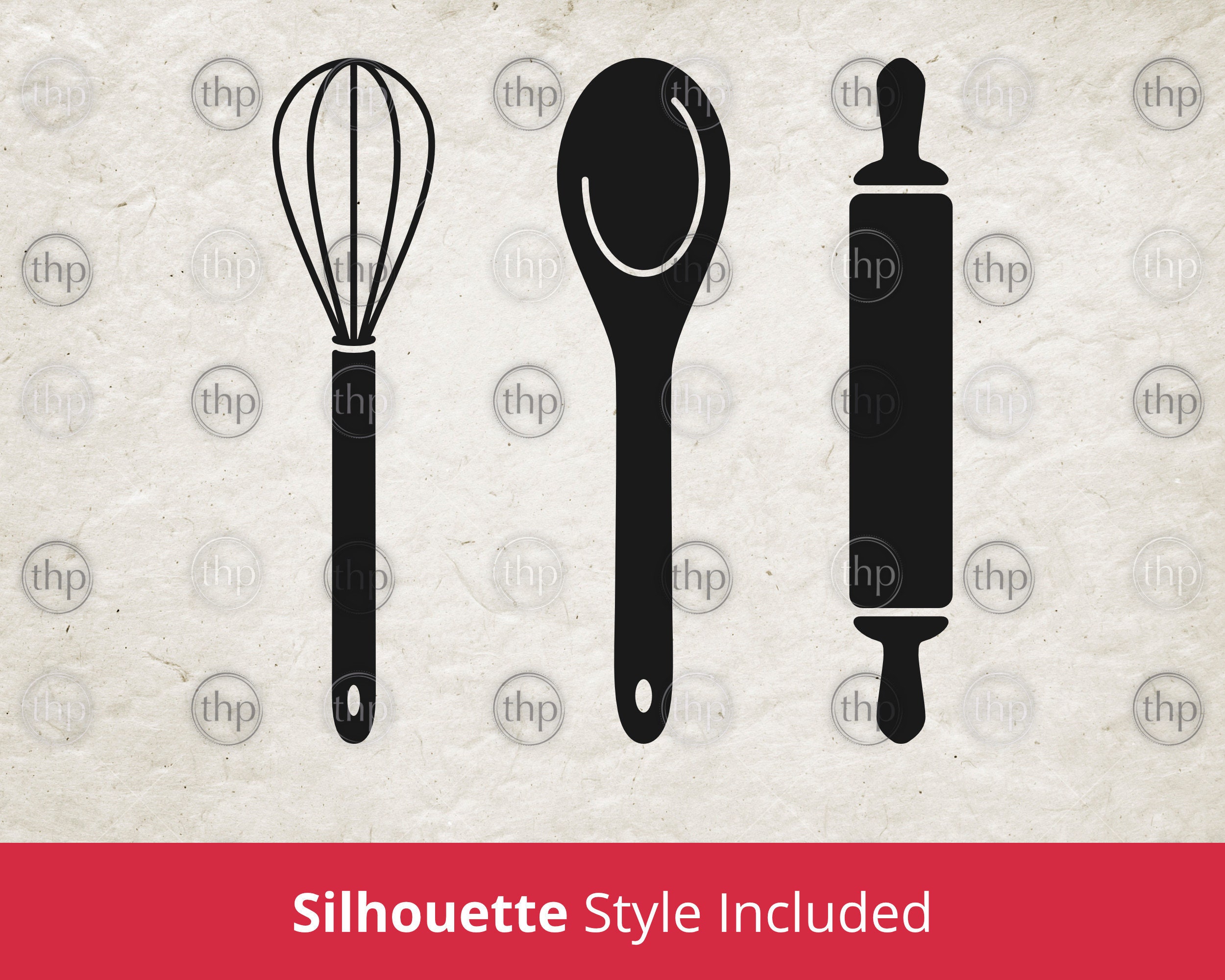 Baking SVG Baking Utensils Svg Kitchen Svg Rolling Pin - Etsy