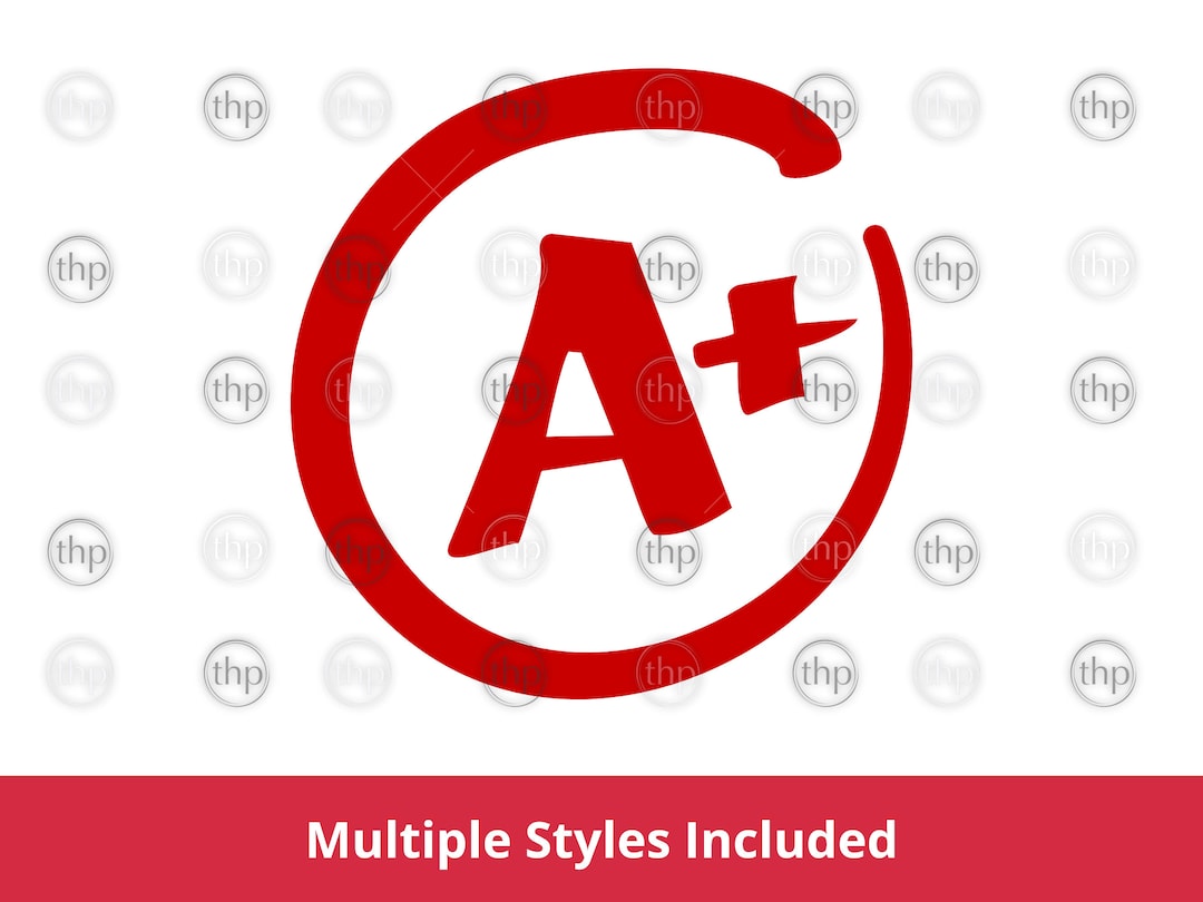 A Plus SVG EPS PNG - A+, Top Score, High Score, Exam Grades, School ...