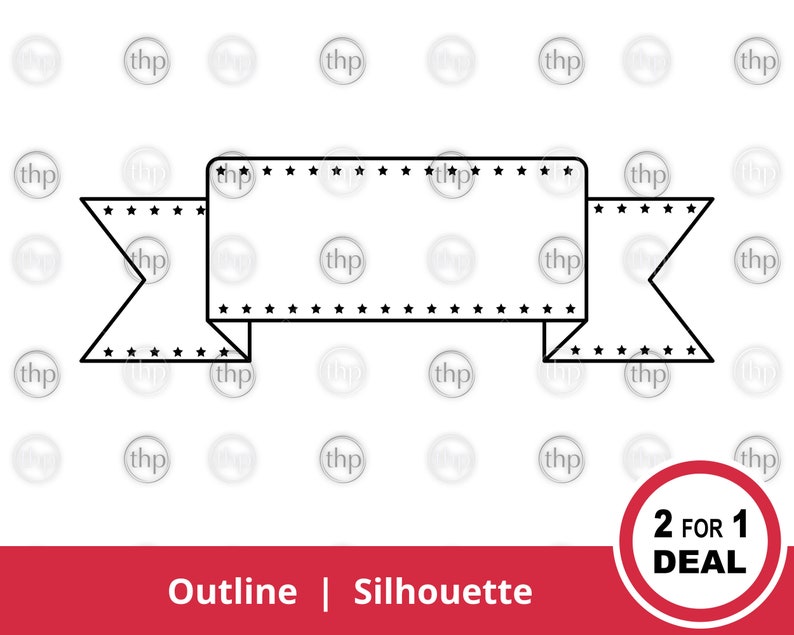 Star Banner SVG Banner Svg Ribbon Svg Sash Svg Banner Cut - Etsy
