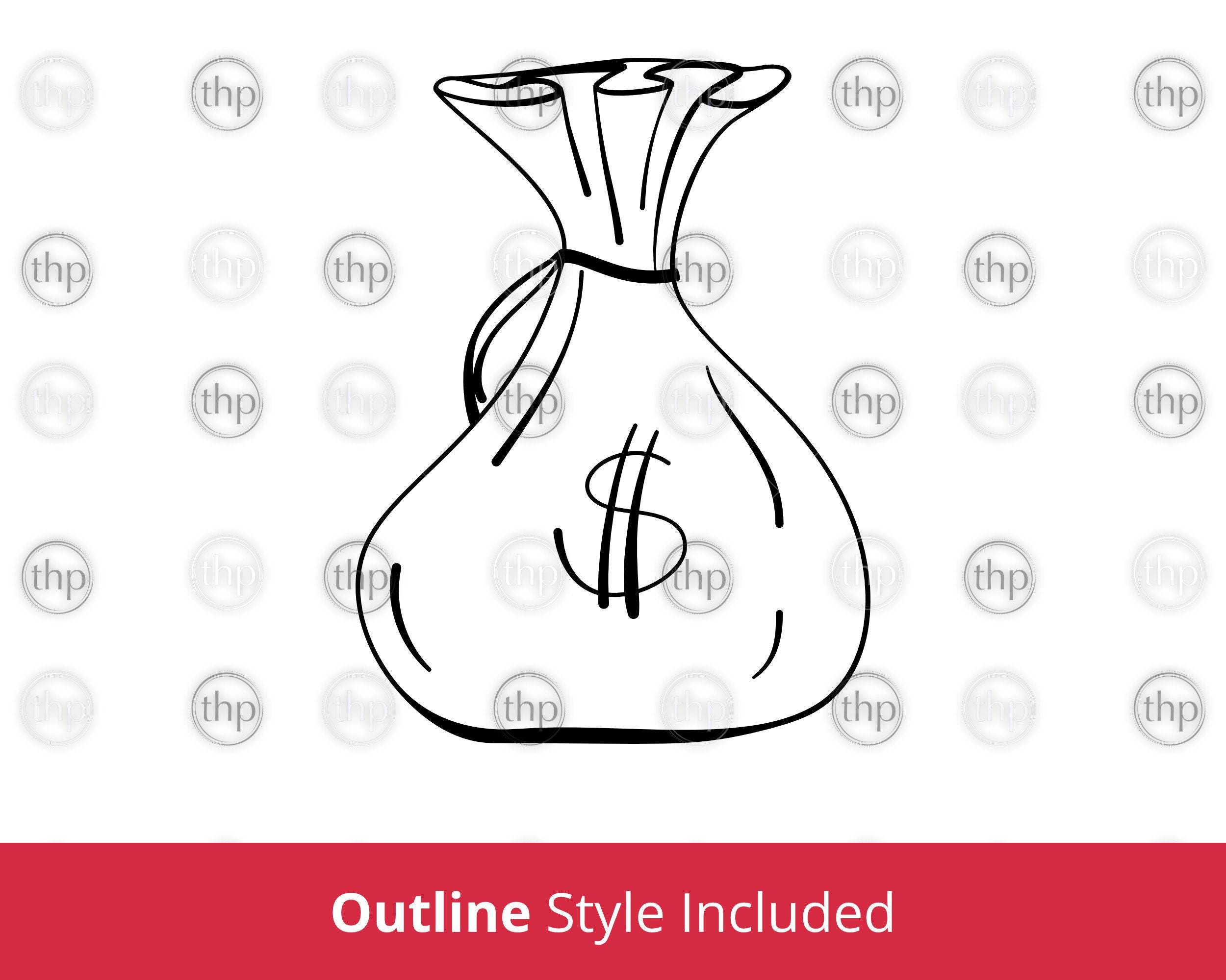 Money Bag SVG Money Svg Cash Svg Dollars Svg Rich Svg - Etsy