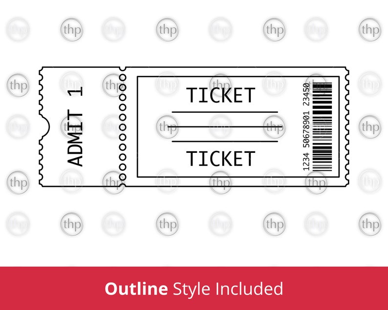 Concert Ticket SVG Ticket Svg Movie Ticket Svg Cinema - Etsy