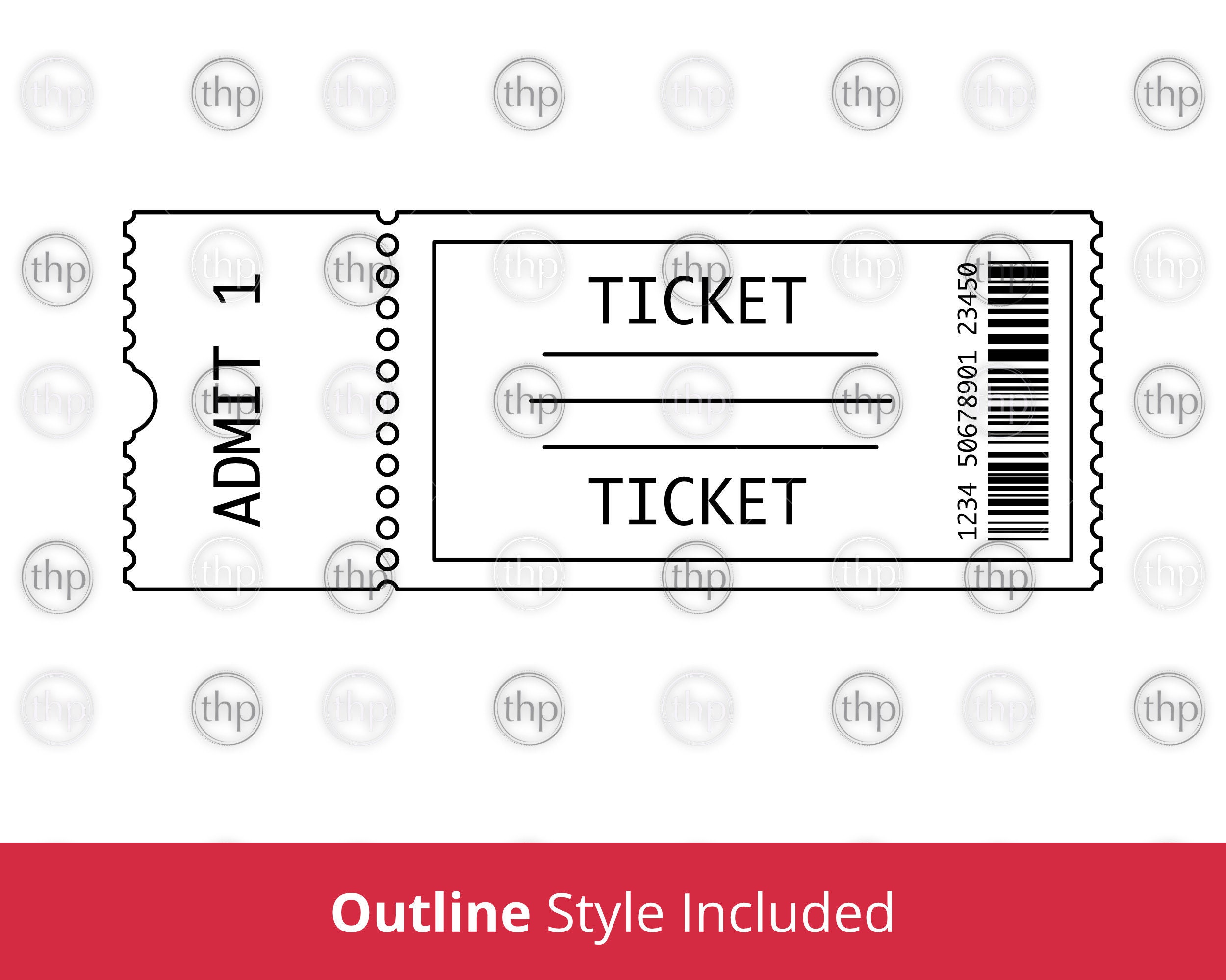 Concert Ticket SVG Ticket Svg Movie Ticket Svg Cinema - Etsy UK